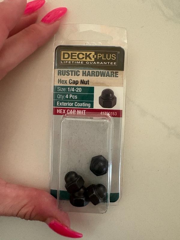 Deck Plus 1/4-in-20 Black Oxide Round Nuts 4 ct in the Specialty Nuts ...
