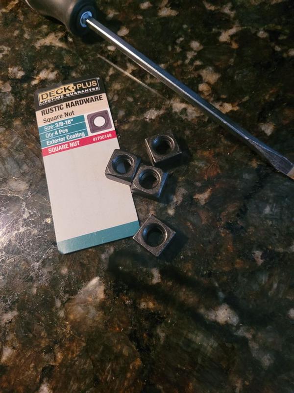 Deck Plus 3/8-in-16 Black Oxide Square Nuts 4 ct in the Specialty Nuts ...