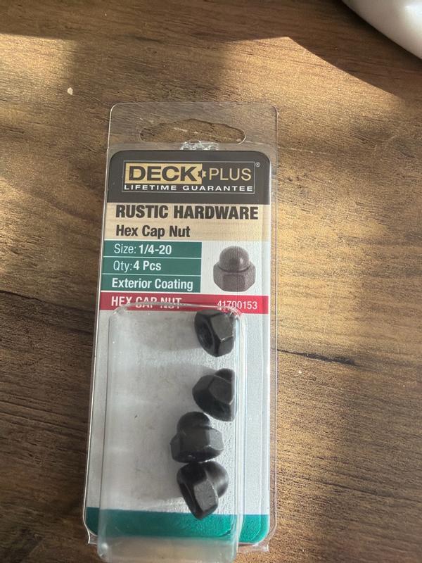 Deck Plus 1/4-in-20 Black Oxide Round Nuts 4 ct in the Specialty Nuts ...