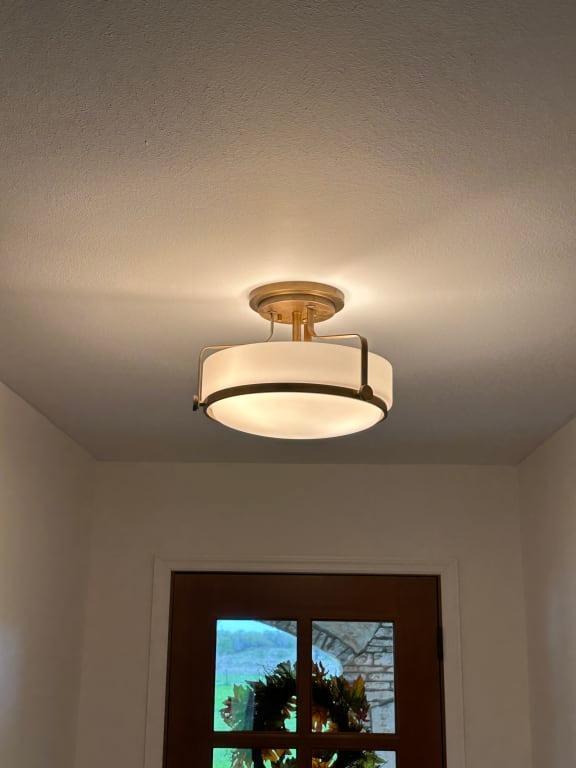 Hinkley Harper 3 -Light 14.5-in Brushed Brass Semi Flush Mount Light in ...