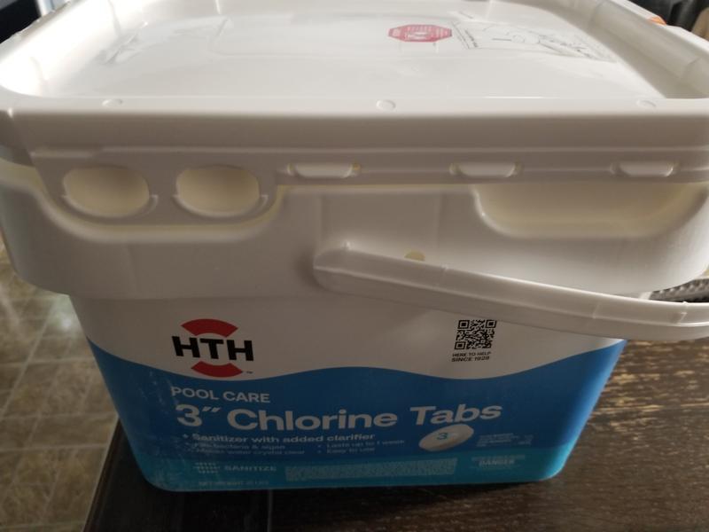 HTH Swimming Pool Chlorine 25.0 Pound(s) Bucket 3-in Tablets Chlorine ...