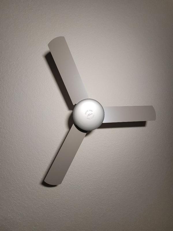 Hunter Presto 44-in Matte White LED Indoor Ceiling Fan (3-Blade) 51848 ...