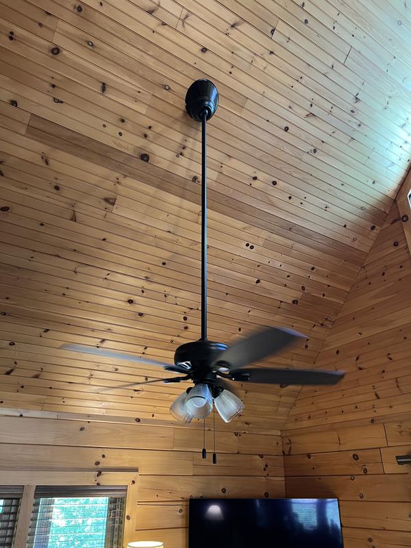 Hunter Downrod Universal 60-in Black Steel Indoor Slope Ceiling ...