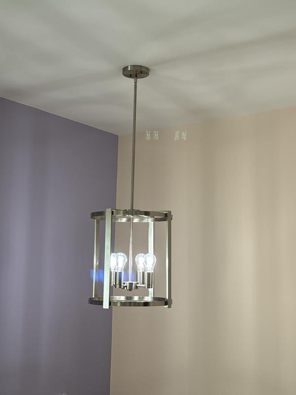 Hunter Astwood 4-Light Polished Nickel Transitional Led Chandelier ...