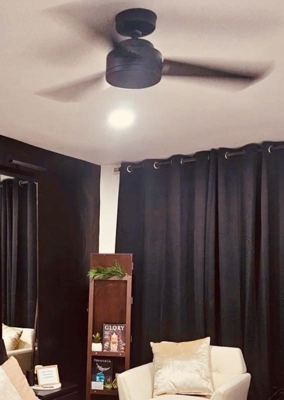 Hunter Presto 44-in Matte black Indoor Ceiling Fan (3-Blade) 51847 at ...