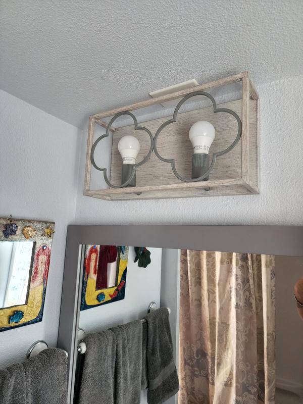 Hunter Gablecrest 4.75-in 2-Light Matte Brown LED Transitional Vanity ...