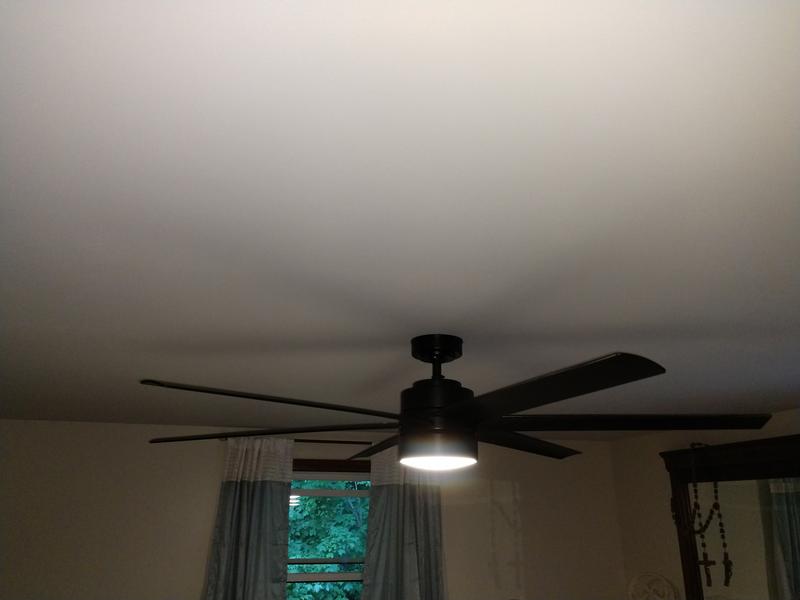 Hunter Solaria ENERGY STAR 72-in Matte black Integrated LED Indoor ...