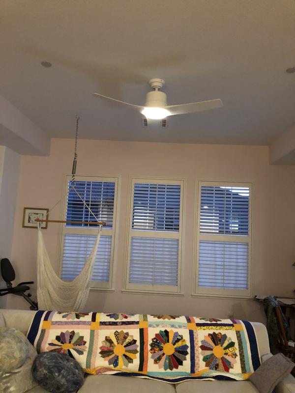 Hunter Piston 52-in Brushed Slate with Coffee Beech Blades Integrated ...