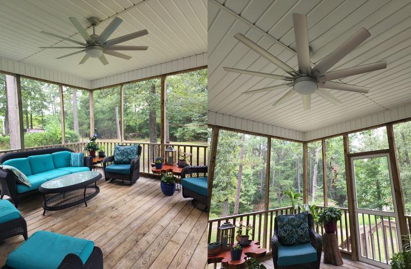 Hunter Overton 60-in Matte White LED Indoor/Outdoor Ceiling Fan with ...