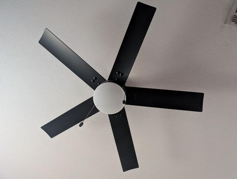 Hunter Sea Point WeatherMax 52-in Matte black LED Indoor/Outdoor ...