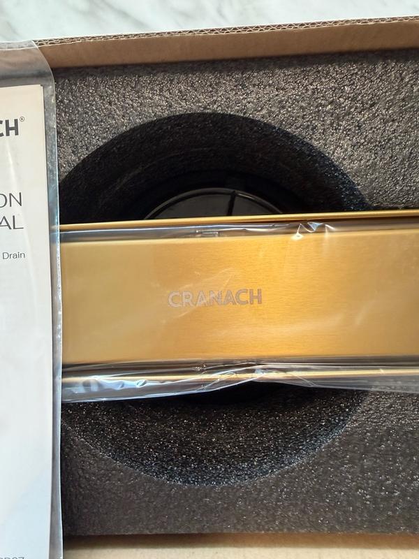 CRANACH Matte Black 24-inch Rectangular Shower Drain in the Shower ...