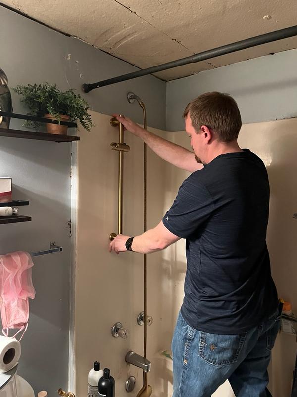 EVERSTEIN 3-Spray Handheld Shower with 26-Inch Slide Bar and 59-Inch ...