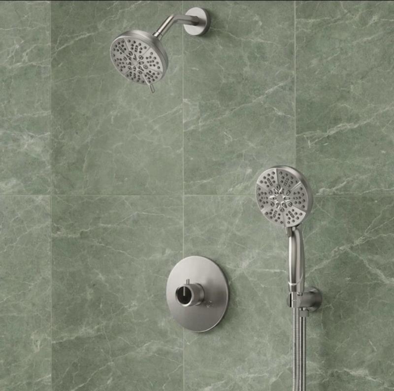 EVERSTEIN Dual-Function Shower Faucet System with Showerhead and ...