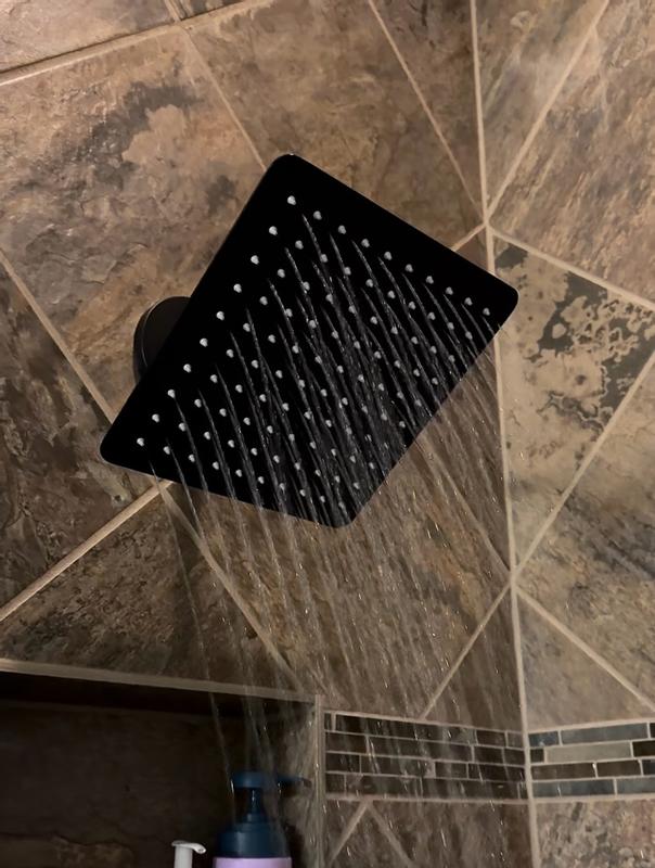 GRANDJOY 3-Spray 10 in Wall Mounted Square Shower System with Hand ...