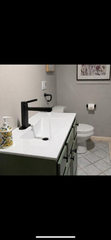 CRANACH Tinian Gun Gray 9.25-inch Spout Reach Single-Handle Vessel Sink ...