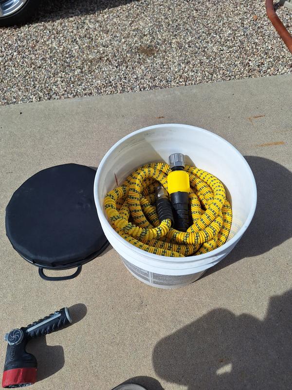 HydroTech 3/4 in. x 75 ft. Pro Expandable Max-Flow Burstproof Garden ...