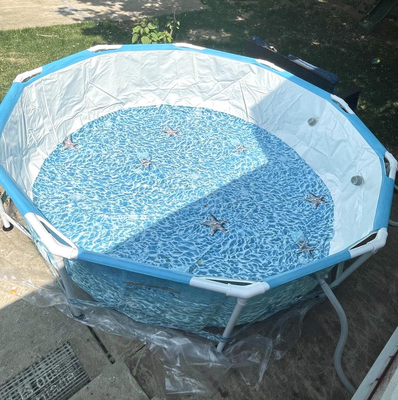 Intex 10-Feet x 10-Feet x 30-Inches Metal frame Round Above-Ground Pool ...