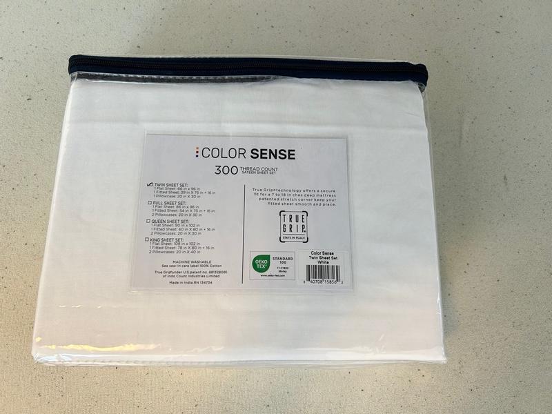 Color Sense 300 Thread Count 100% Cotton Sateen Sheet Sets - Macy's