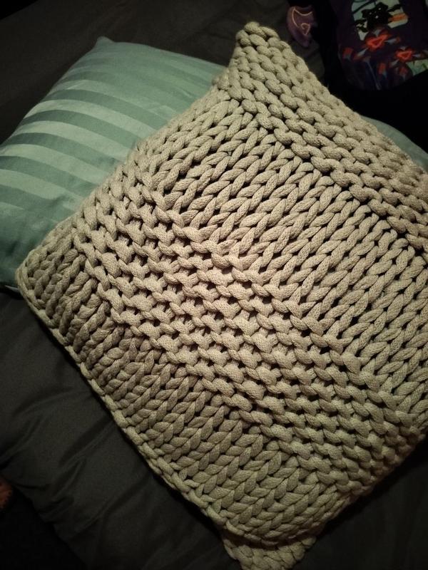 ienjoy Home Cozy Chunky Knit Decorative Pillow, 20" x 20" - Macy's