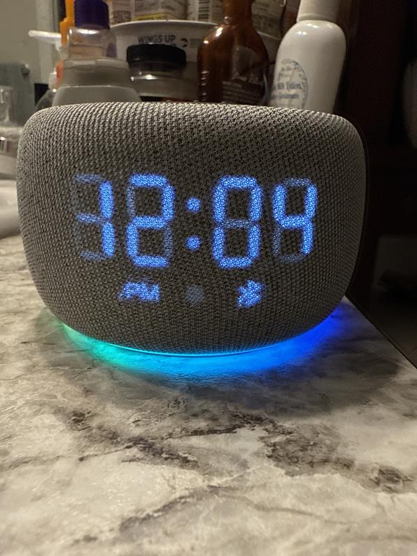 iLive Gentle Wake Alarm White Noise Machine Digital Round Tabletop ...