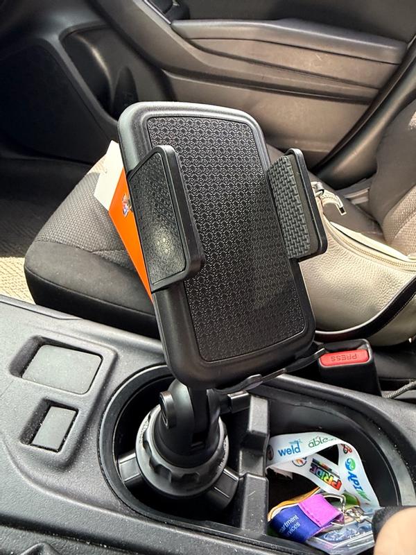 iLive Phone+ Universal Cup Mount Black Adjustable Cell Phone Car Mount ...