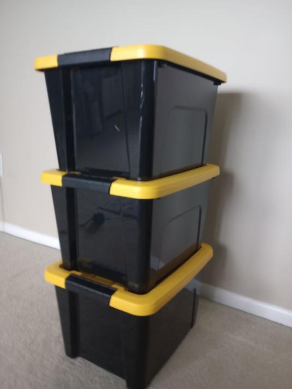 IRIS 6 -Pack Medium 5 -Gallons ( 20 -Quarts ) Yellow Weatherproof Heavy ...