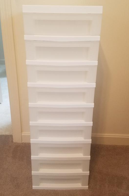 IRIS USA 9-Drawer Storage Cart with Organizer Top, White/Pearl at ...