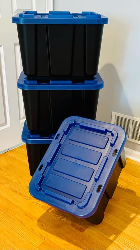 IRIS 4 -Pack Large 12 -Gallons ( 48 -Quarts ) Blue Weatherproof Heavy ...