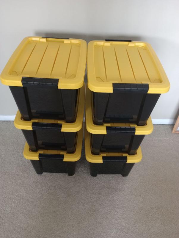 IRIS 6 -Pack Medium 5 -Gallons ( 20 -Quarts ) Yellow Weatherproof Heavy ...