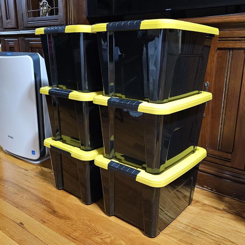 IRIS 6 -Pack Medium 5 -Gallons ( 20 -Quarts ) Yellow Heavy Duty ...