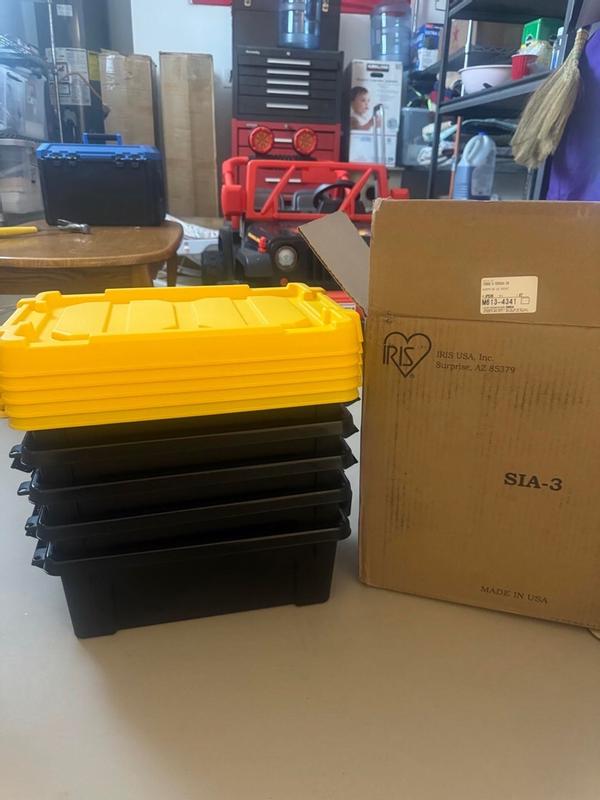 IRIS 6-Pack Heavy Duty Plastic Storage Box Small 3-Gallon s (12-Quart ...