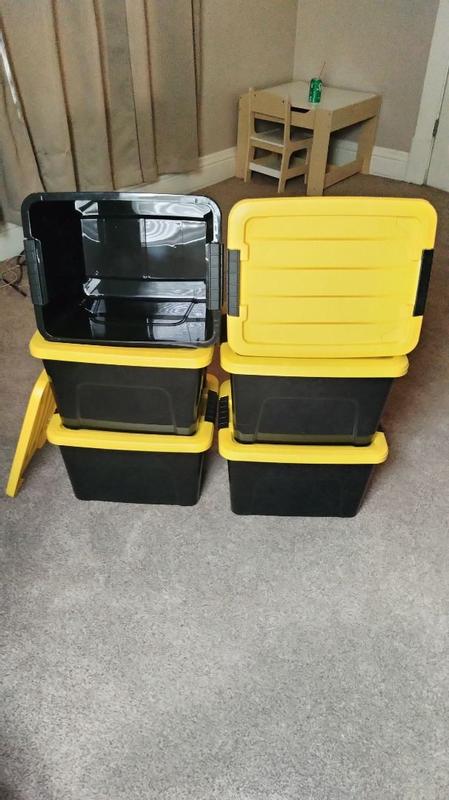 IRIS 6 -Pack Medium 5 -Gallons ( 20 -Quarts ) Yellow Weatherproof Heavy ...