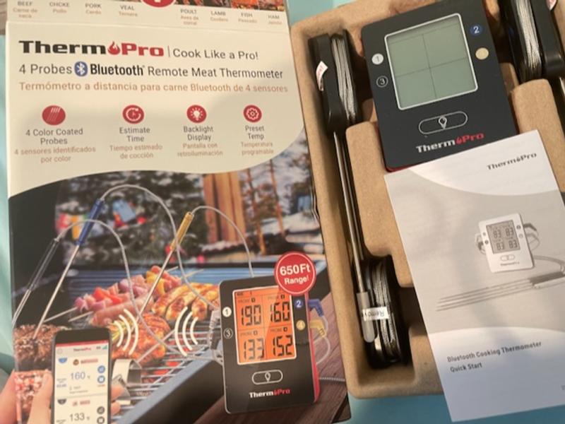 ThermoPro TP25W Extended 650-Ft Range Digital Leave-in Bluetooth ...