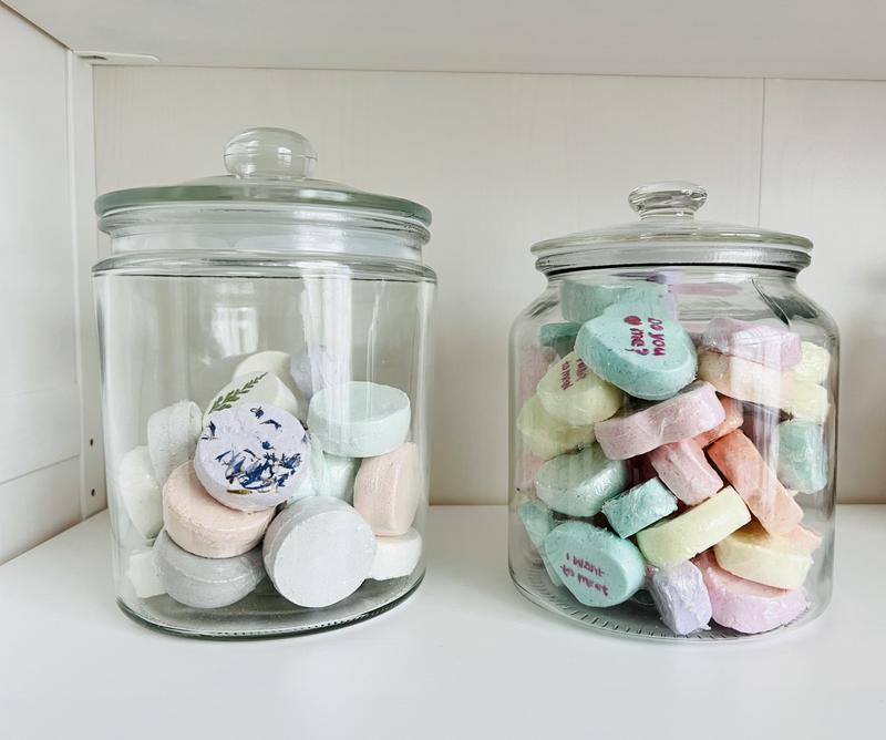 Joyful Round Glass Cookie Jar with Airtight Lids, Set of 2 - Macy's