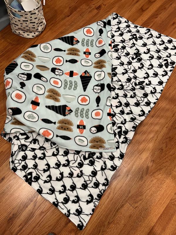 Blizzard Fleece Fabric Happy Sushi JOANN