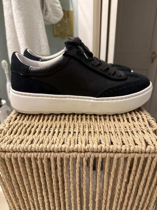 Women's Cammie T-Toe Lace-Up in Black Glove Leather/Suede