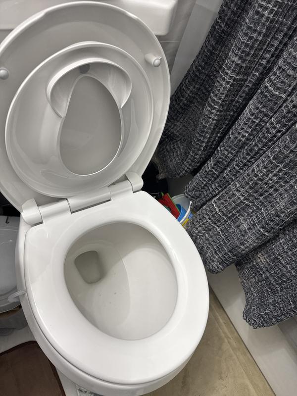 Jool Baby Quick Flip Elongated Toilet Seat with Built-In Potty White ...