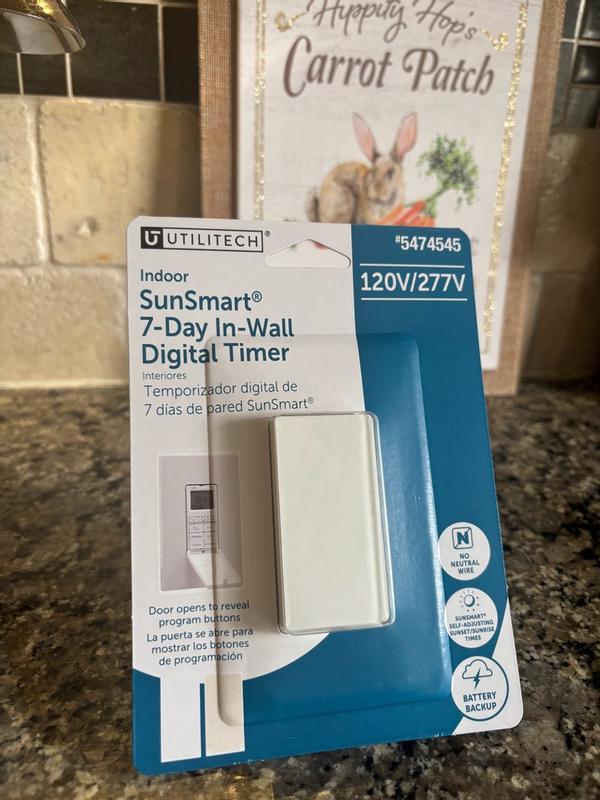 Utilitech 15-Amps 120-volt In-wall Lighting Timer 81670 at Lowes.com