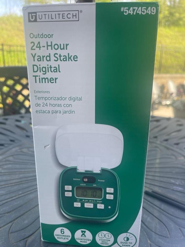 Utilitech 15 -Amps 120-volt Outdoor 6 -Outlet Programmable Countdown ...