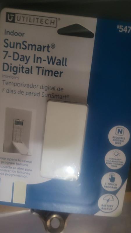 Utilitech 15-Amps 120-volt In-wall Countdown Lighting Timer 78436 at ...