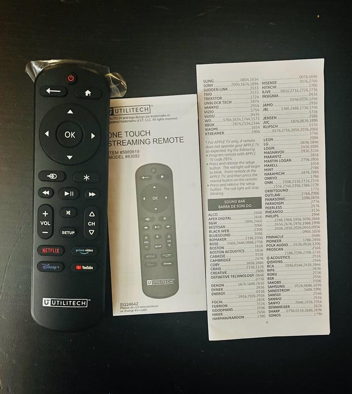 Utilitech 1-Device Universal Remote Control 83692 at Lowes.com