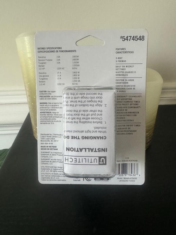 Utilitech 15 -Amps 120-volt Indoor Programmable Countdown Digital ...