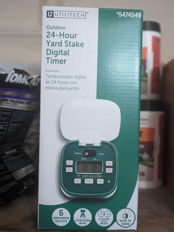 Utilitech 15 -Amps 120-volt Outdoor 6 -Outlet Programmable Countdown ...
