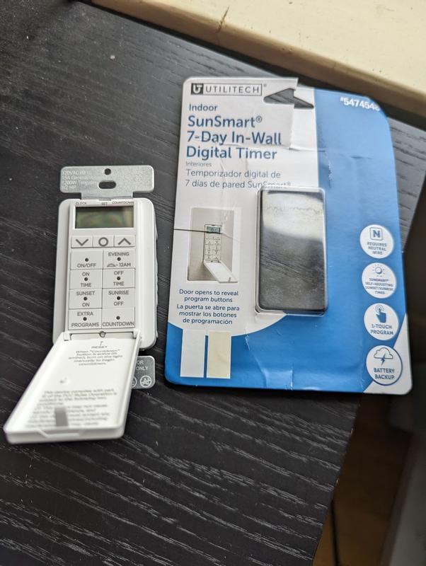 Utilitech 15-Amps 120-volt In-wall Countdown Lighting Timer 78436 at ...