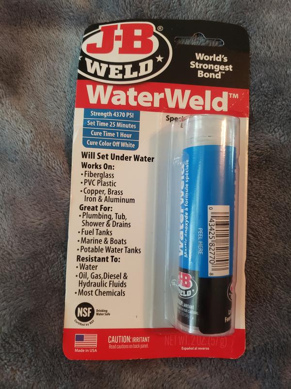 J-B Weld Ultra Bond WaterWeld Epoxy Putty Stick, Off-White, 57-g ...
