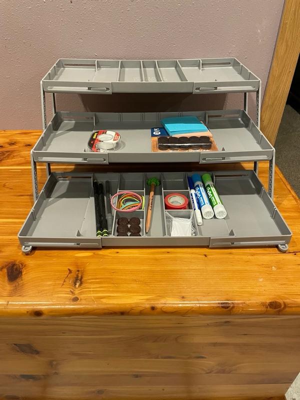 Maxx Blast 3-Drawers Black Plastic Storage Drawer 2.65-in H x 9.8-in W ...