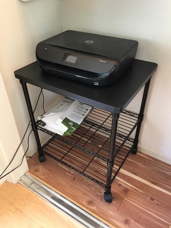 Safco Deskside Wire Machine Stand 200 lb Load Capacity 2 x Shelfves 27 ...