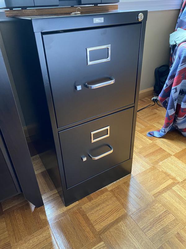 HON 510 25 D Vertical 2 Drawer File Cabinet Black - Office Depot