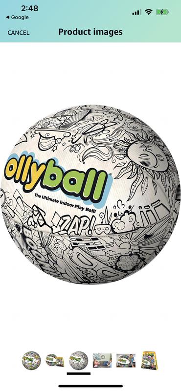 Victury Sports Ollyball Classic Inflatable Indoor Playball 12 White ...