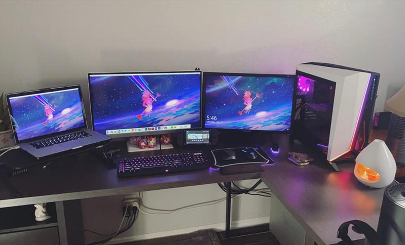 Monarch Specialties Megan 79 W Computer Desk BlackGray - Office Depot